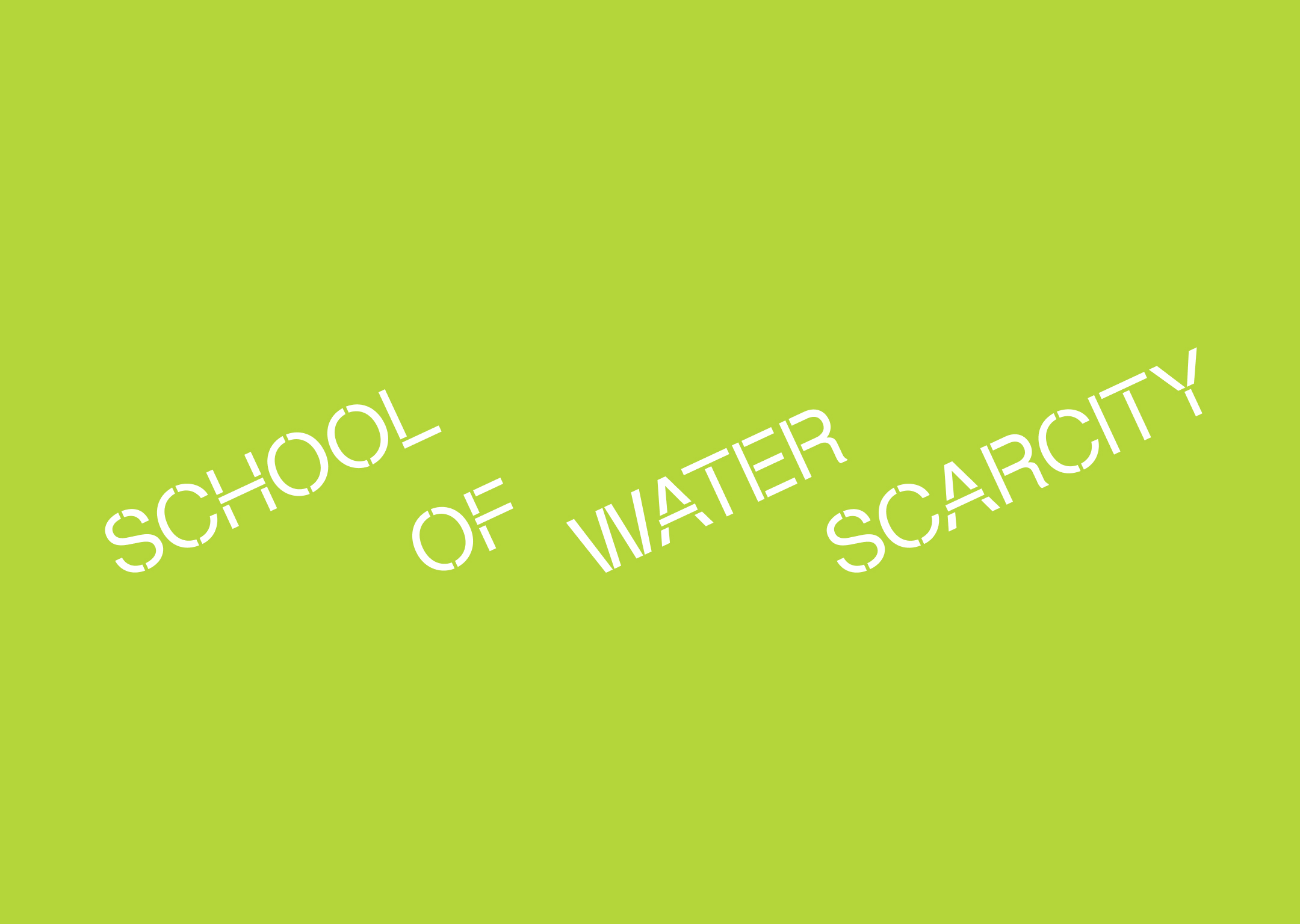 School of Water Scarcity • Fondazione Studio Rizoma